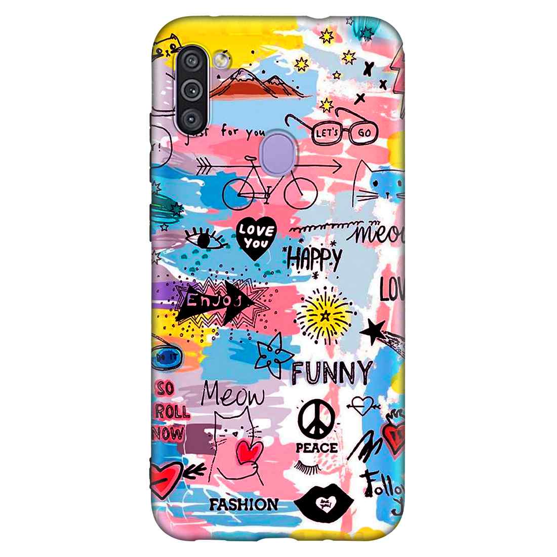 Art Of Design Samsung M11 Premium Embossed Mobile cover Covertubes